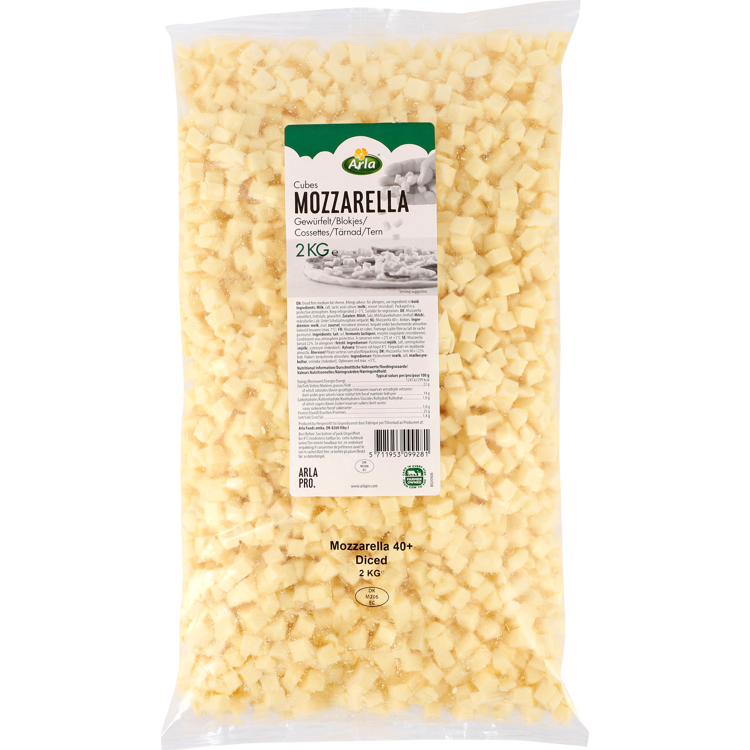 Mozzarella i tern 2 kg | Arla Pro Danmark