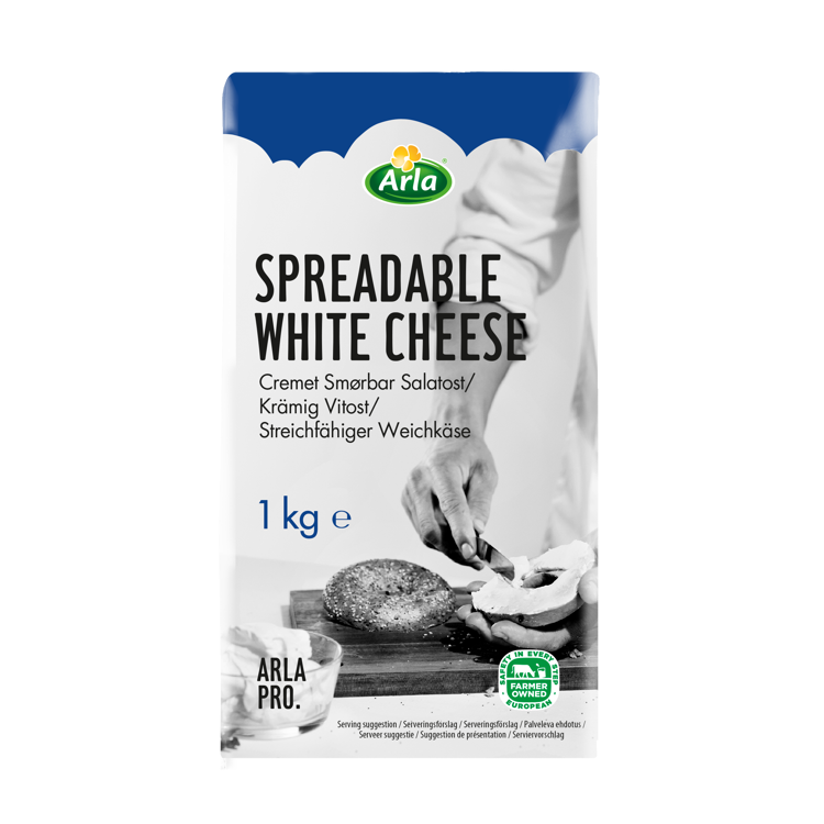 Cremet Smørbar Salatost i blok 1 kg | Arla Pro Danmark