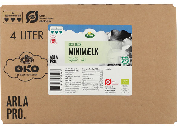 Minimælk 0,4% 1 L | Arla Pro Danmark