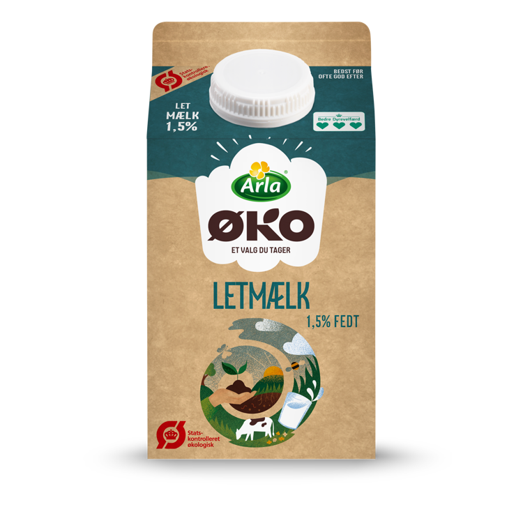 Økologisk Letmælk 1,5% 500 ml | Arla Pro Danmark