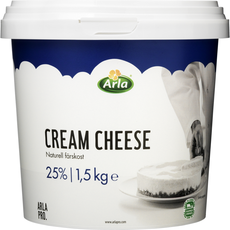 Cream cheese naturel 70+ 1,5 Kg | Arla Pro Danmark