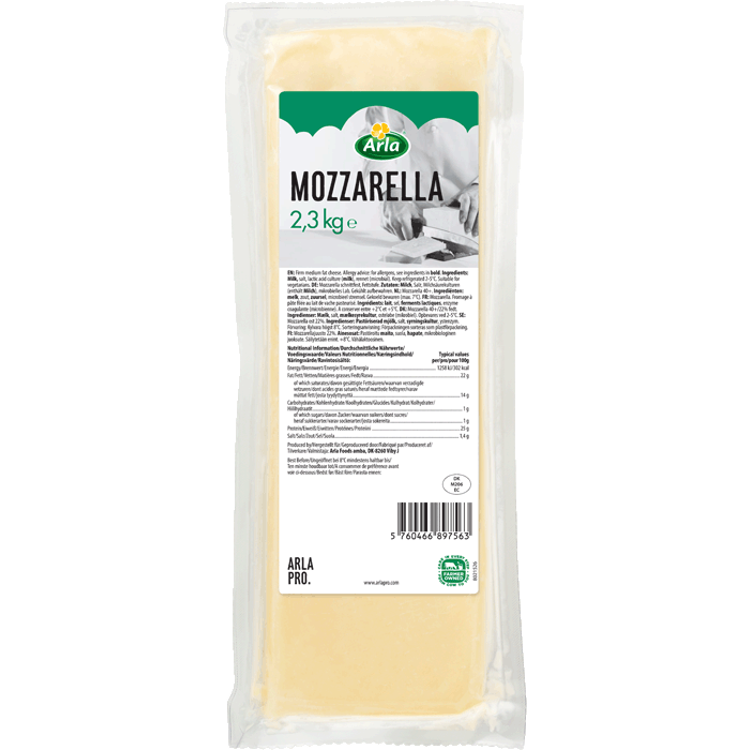 Mozzarella 40+ 2,3 kg | Arla Pro Danmark