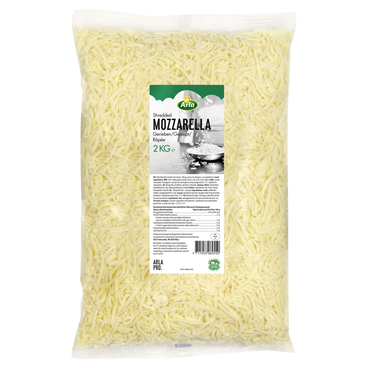 Arla® Pro Mozzarella gerieben, 2kg | Großhändler finden | Arla® Pro