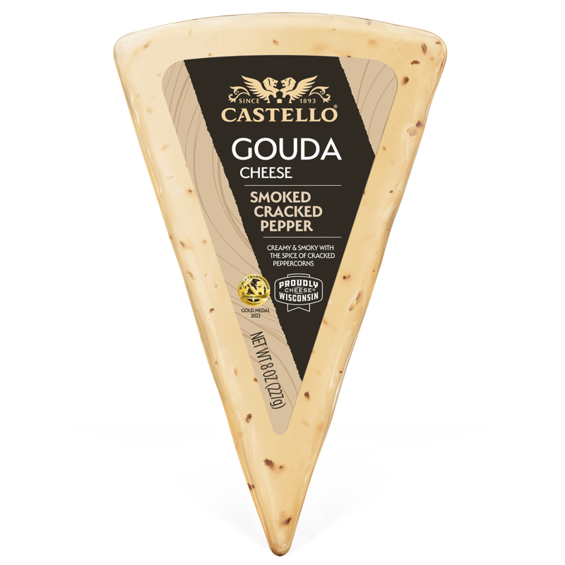 CASTELLO® SMOKED CRACKED PEPPER GOUDA CHEESE | Castello®️
