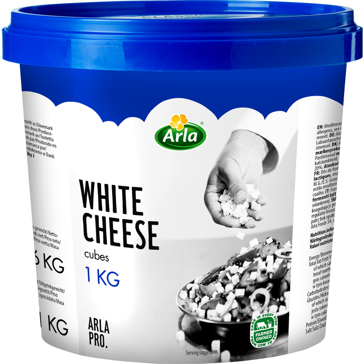 White Cheese Cubes in Brine 1,6kg | Arla® Pro