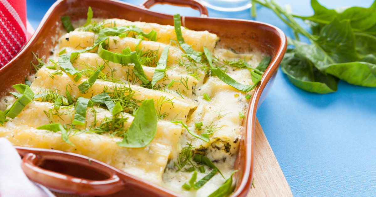 Spinach and ricotta cannelloni (Recipe) | Arla Recipe | Arla UK