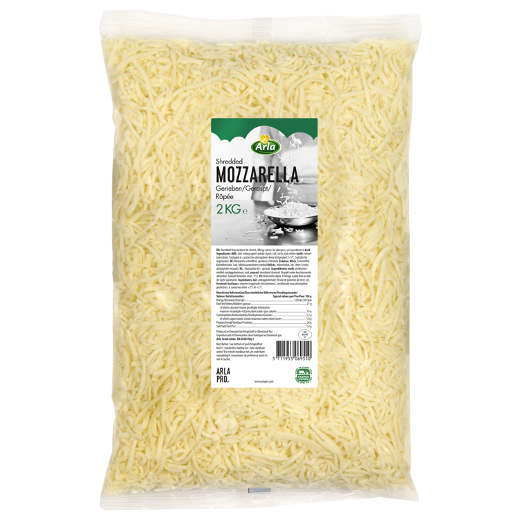 Arla Pro Grated Mozzarella 2kg | Find wholesaler | Arla® Pro