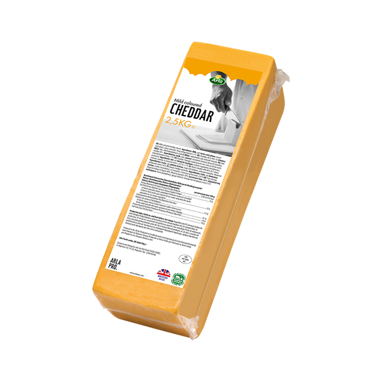 Arla Pro Mild Coloured Cheddar φρατζόλα 2.5kg | Arla Pro.