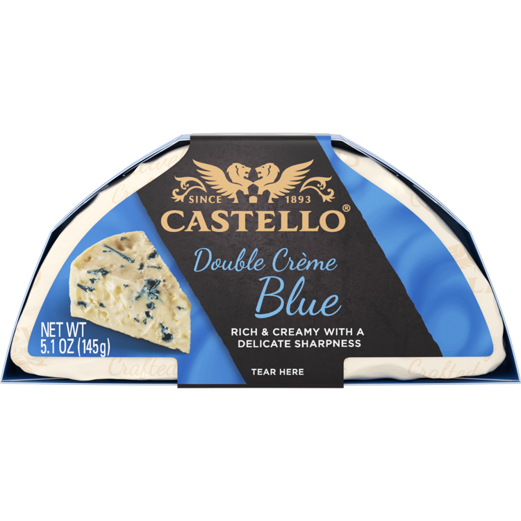 Grilled tomatoes with Blue Cheese slices and basil pesto | Castello®️