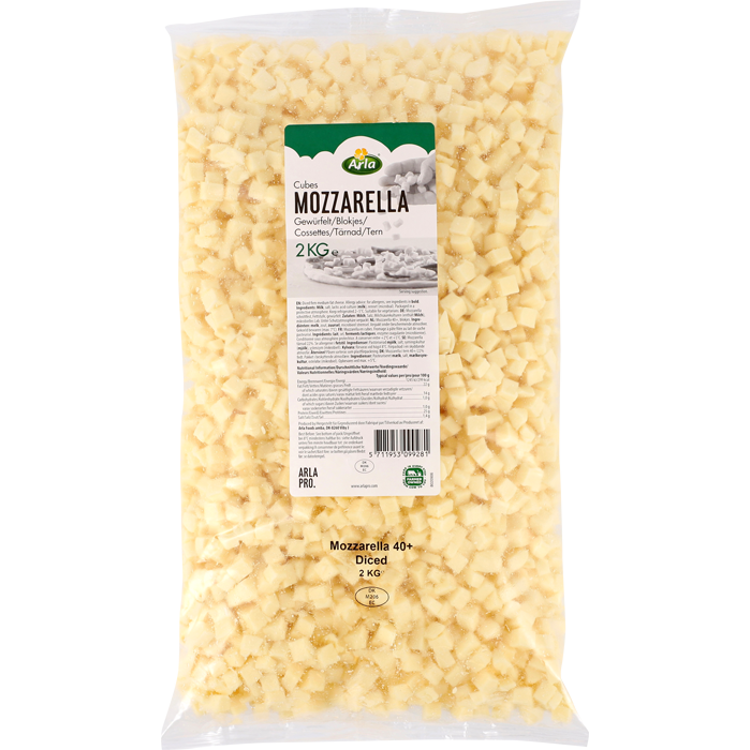 Arla® Pro Mozzarella Würfel 10x10x10 mm, 2kg | Großhändler finden ...