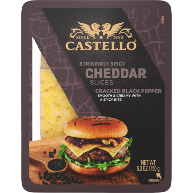 Castello® RED ONION CHEDDAR CHEESE SLICES 150G | Castello®️