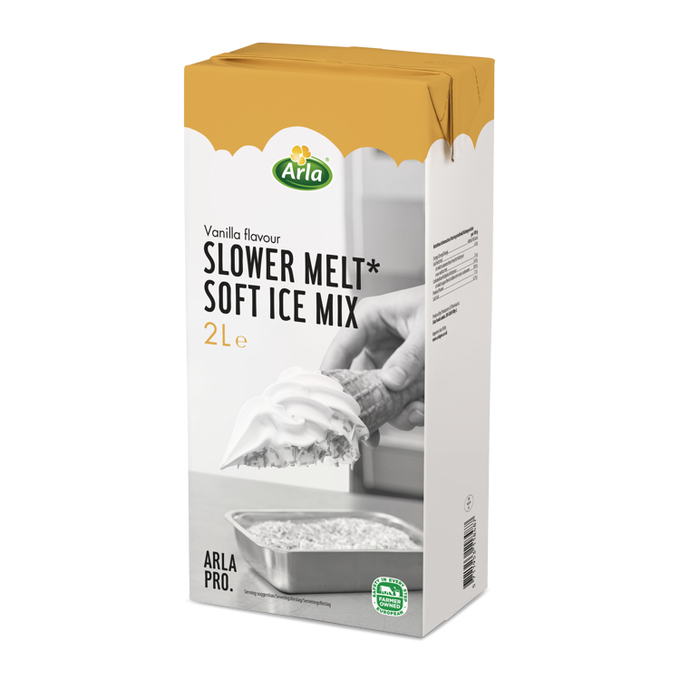 Mix pour glace vanille 2L – Fonte lente | Acheter en gros | Arla® Pro