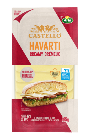 Mac & Cheese Burger with Castello® Creamy Havarti Slices | Castello®️