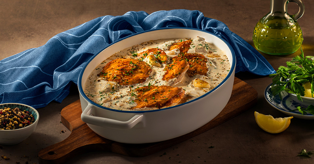 Kip in roomsaus uit de oven (Recept) | Arla - Recept | Arla